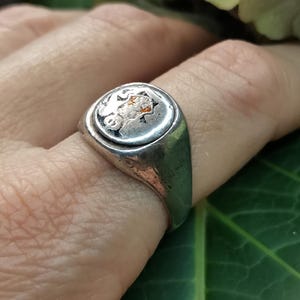 1900s Antique German Signet Ring, Coat of Arms Ring, City of Danzig ...