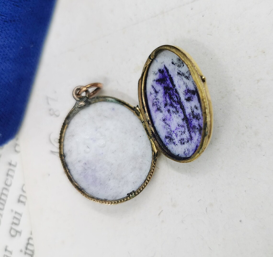 RARE Antique German Enamel Jesus Locket | Etsy