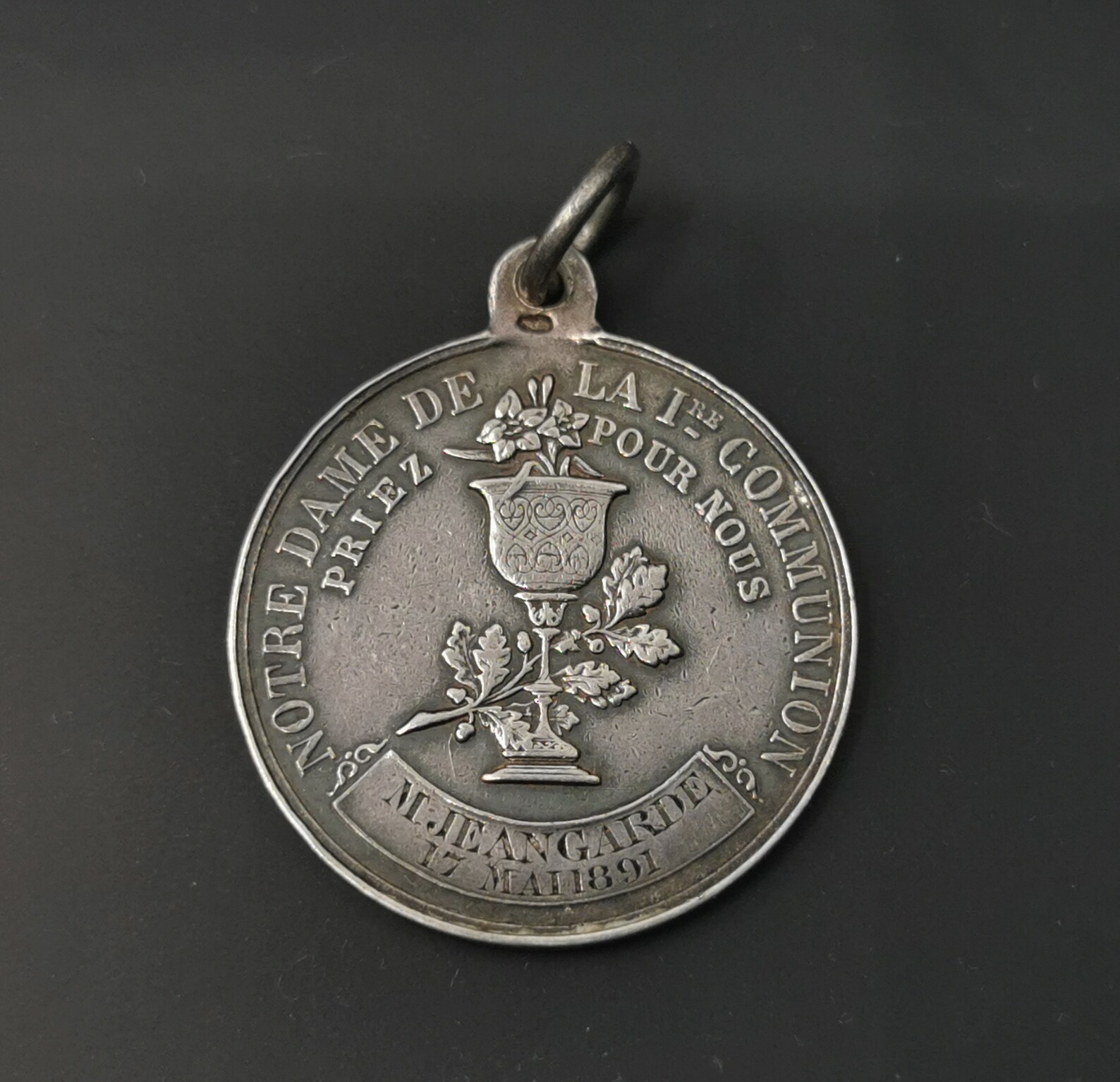 Silver French Religious Medal Madonna and Child Medallion | Etsy