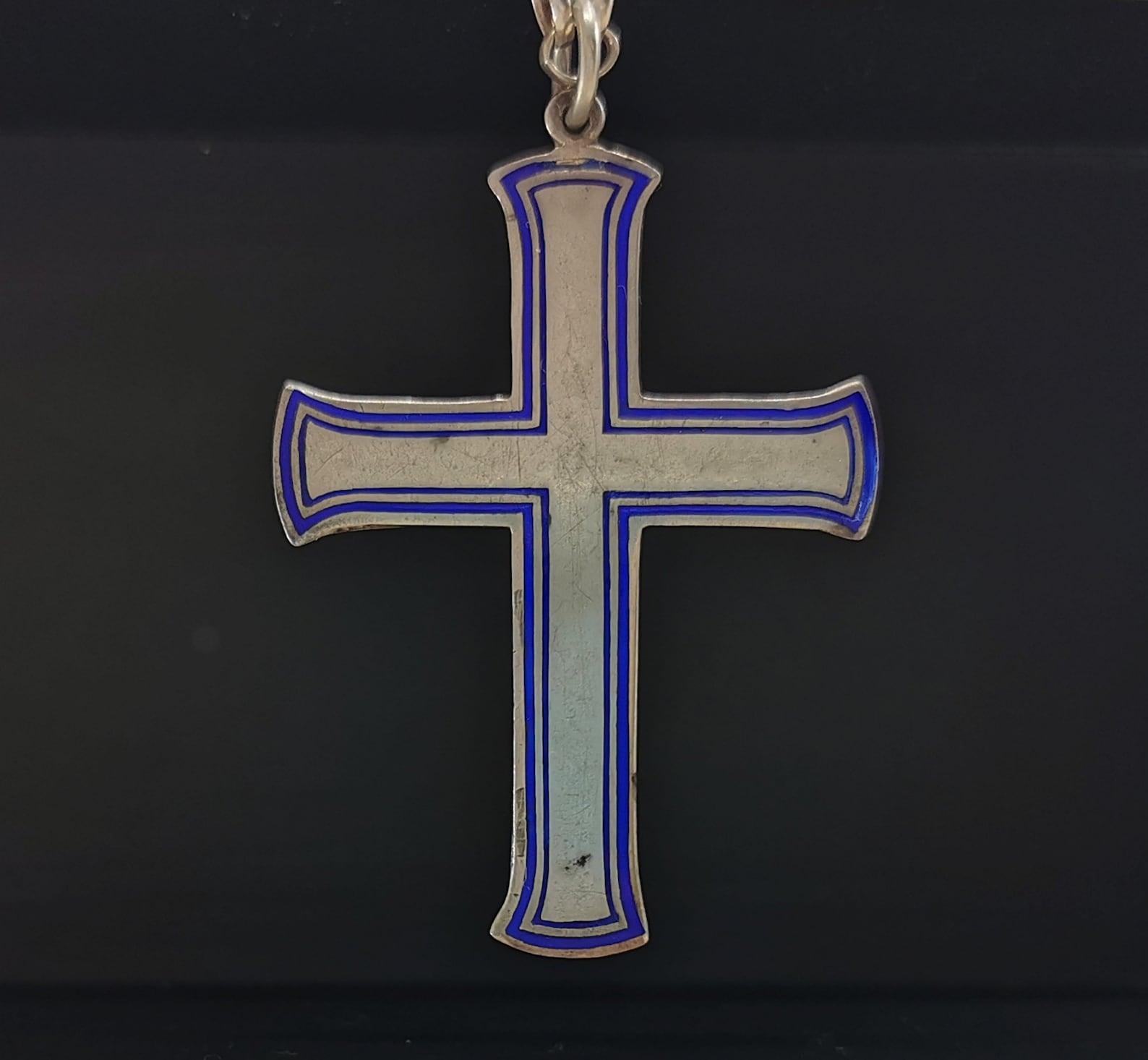 29 Silver Cross Necklace German Cross Medallion - Etsy