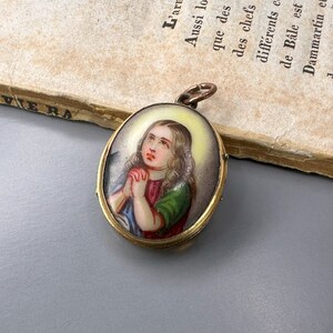 RARE Antique German Enamel Jesus Locket - Etsy