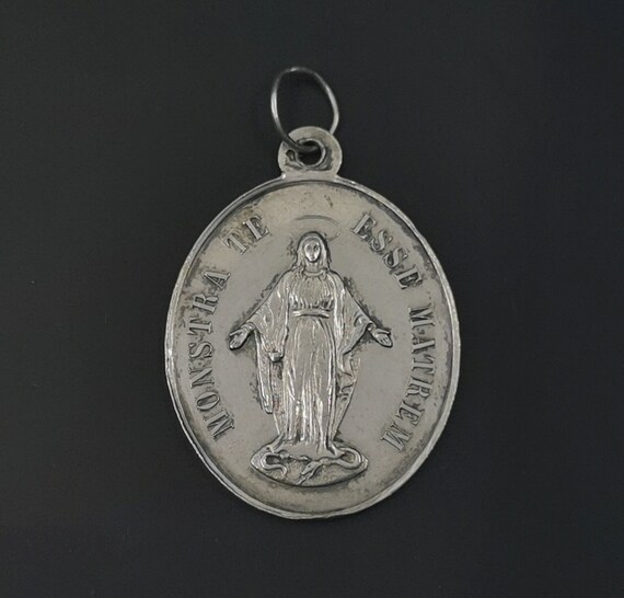 Antique French Mother Mary Medallion Esse Matrem Medal | Etsy