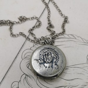 French Jesus Christ Locket, Antique Religious Locket - Etsy