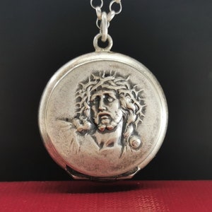 French Jesus Christ Locket, Antique Religious Locket - Etsy