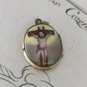 RARE Antique German Enamel Jesus Locket - Etsy