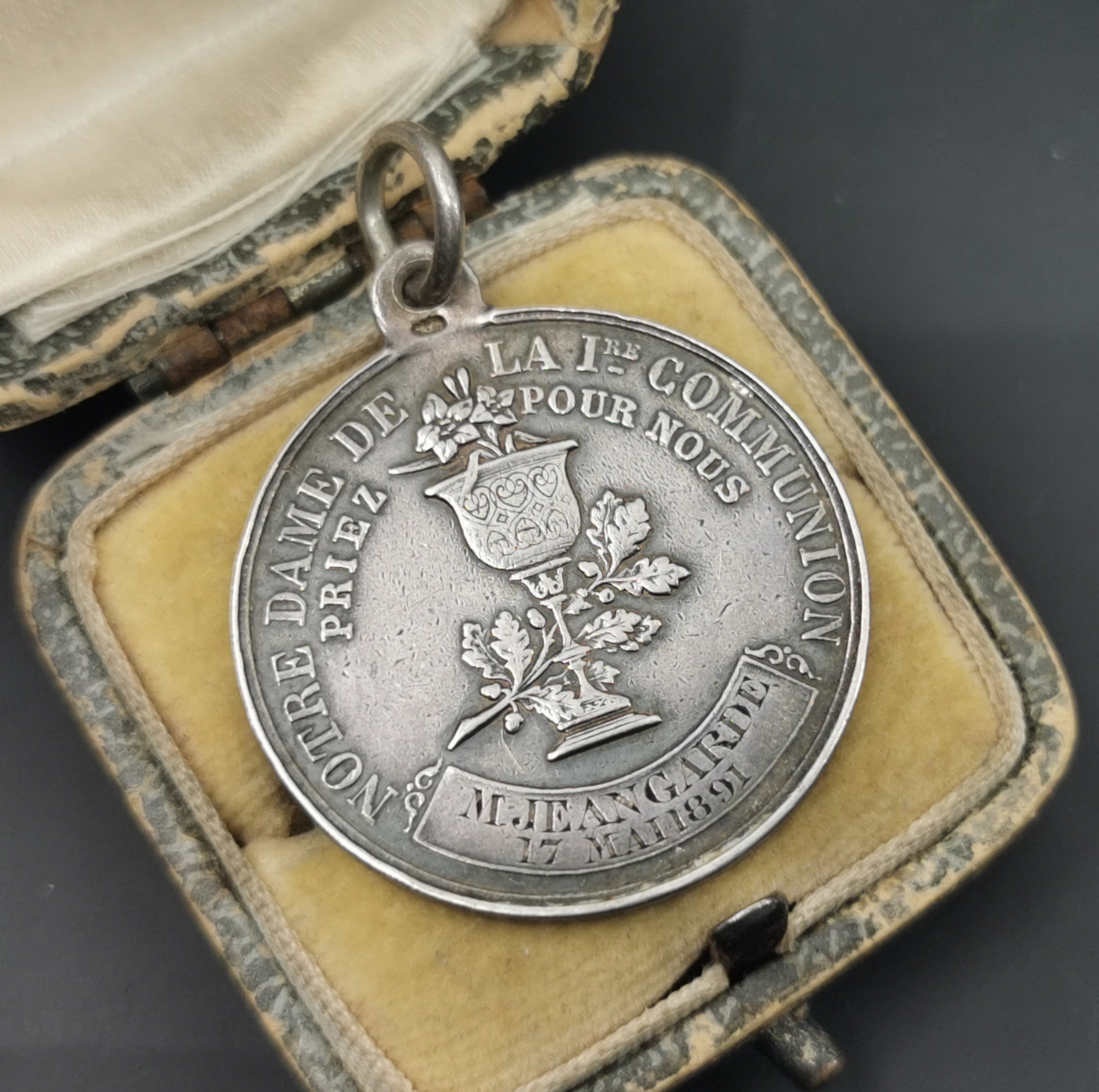 Silver French Religious Medal Madonna and Child Medallion | Etsy