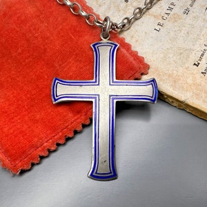 29 Silver Cross Necklace, German Cross Medallion - Etsy