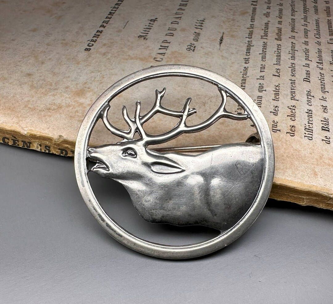 Silver Danish Hunting Brooch by Eiler & Marloe - Etsy