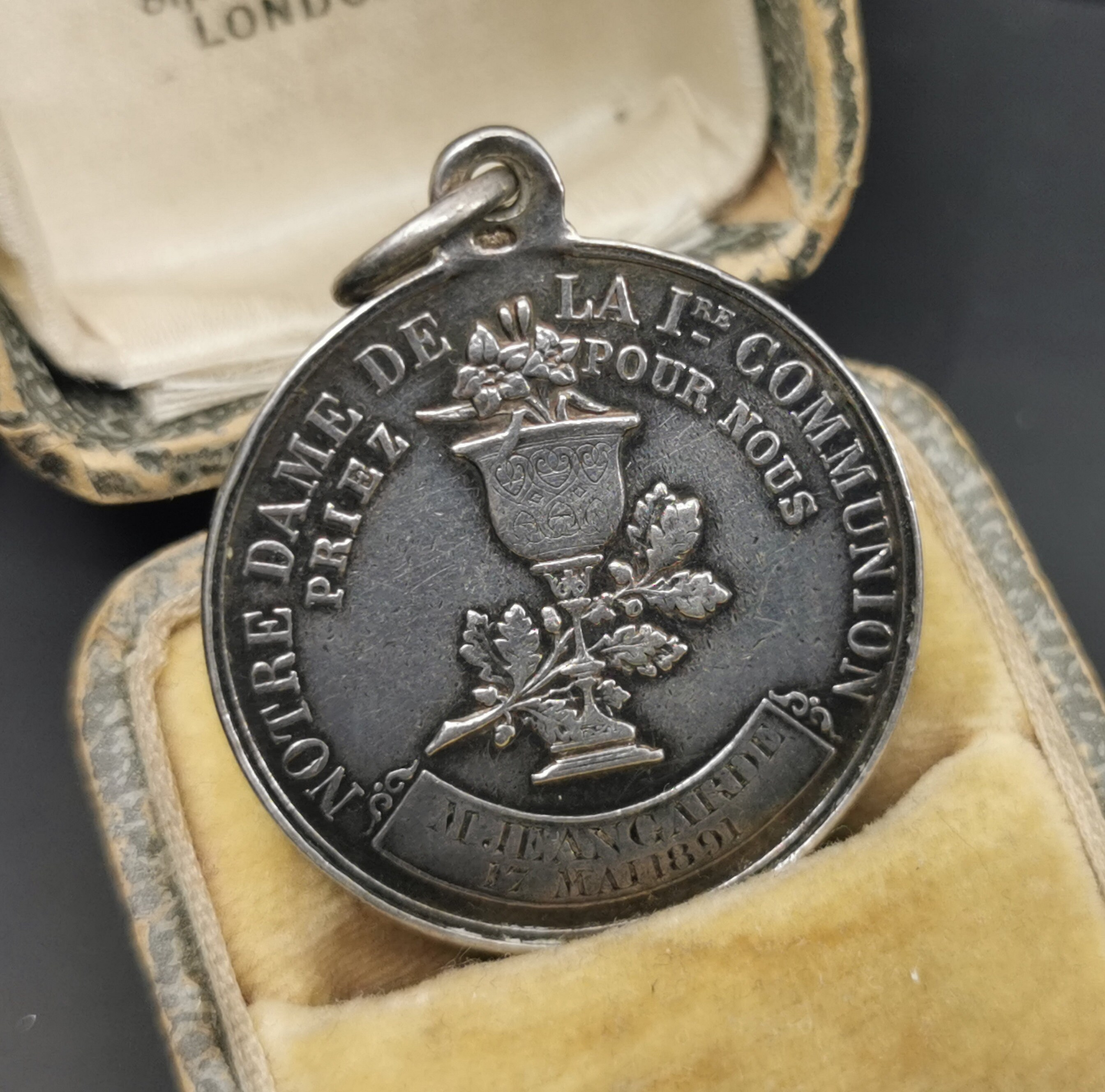 Silver French Religious Medal Madonna and Child Medallion | Etsy