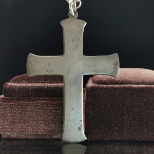 29 Silver Cross Necklace German Cross Medallion - Etsy