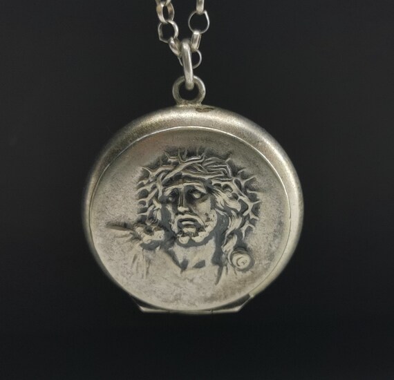 French Jesus Christ Locket Antique Religious Locket | Etsy