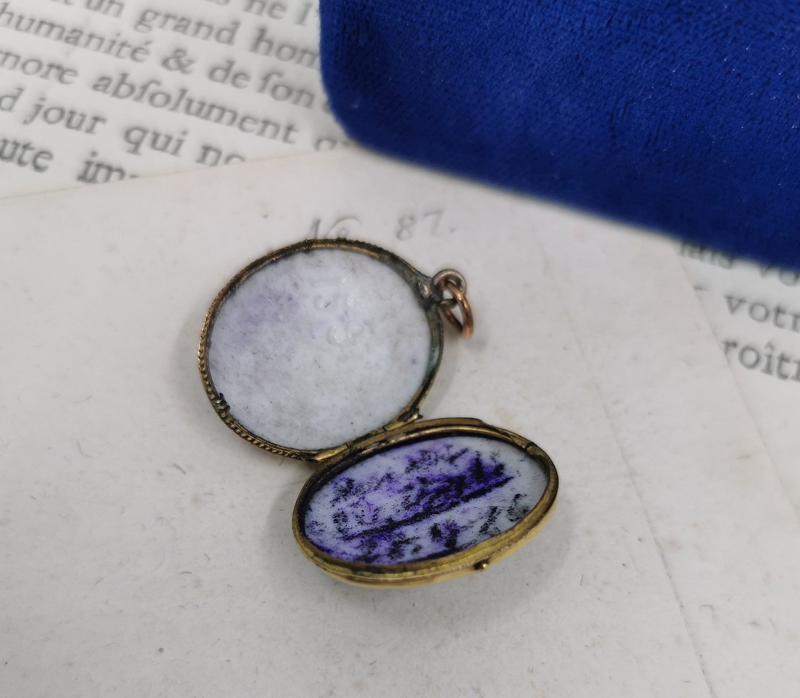 RARE Antique German Enamel Jesus Locket | Etsy