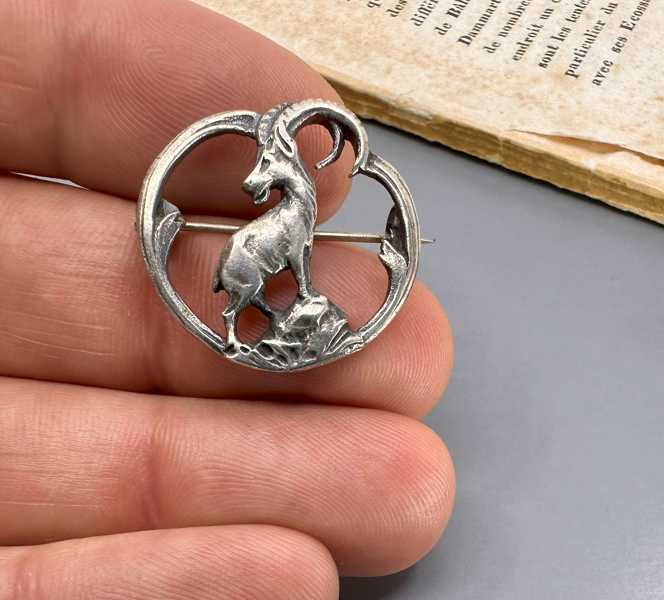 Antique German Hunter Brooch - Etsy