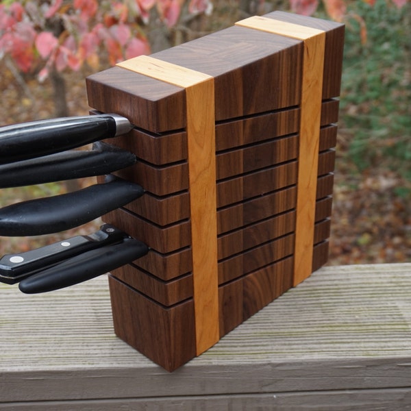 Wood Knife Block - Etsy