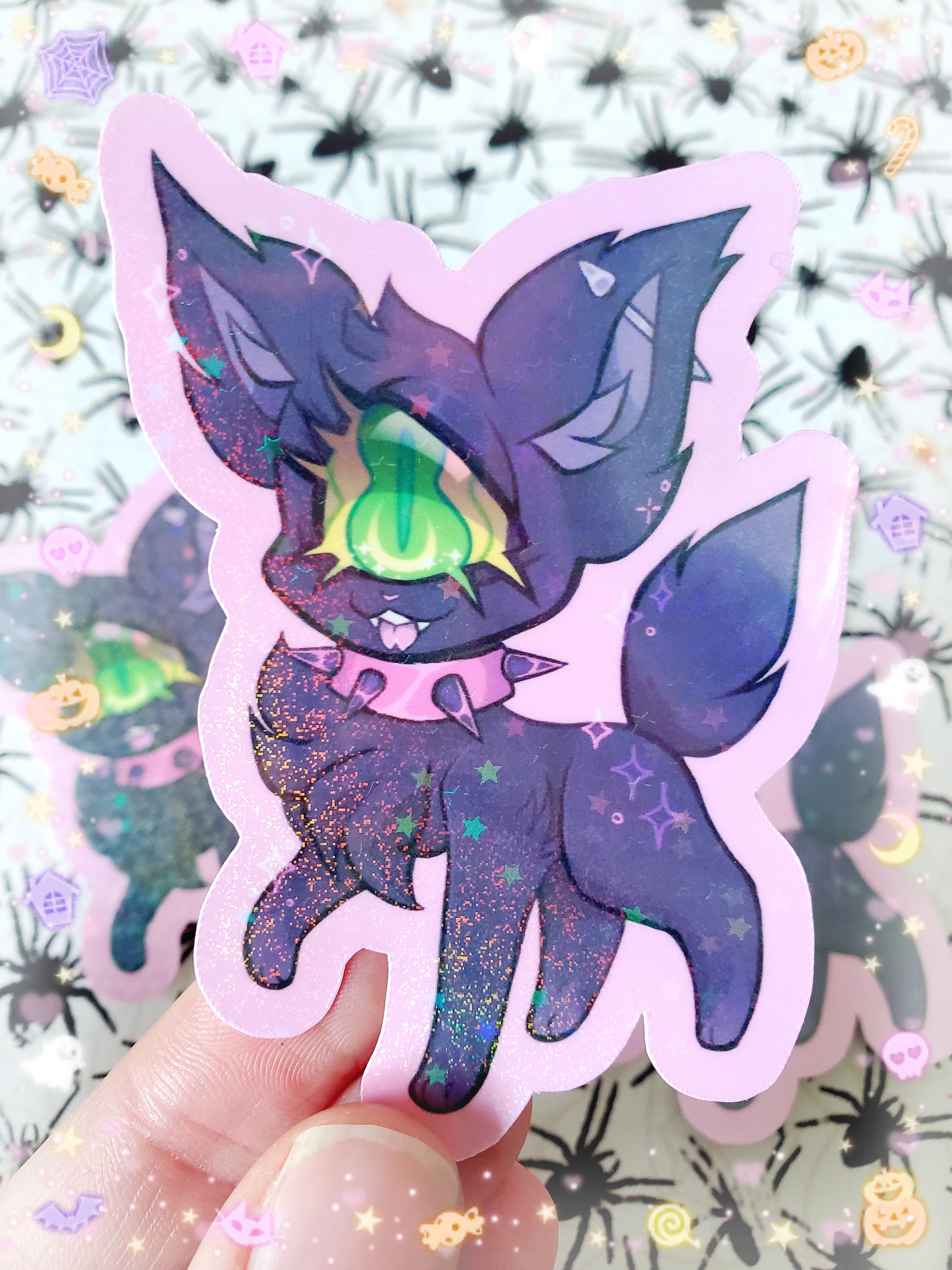 Haunted Meowclops Sticker - Etsy