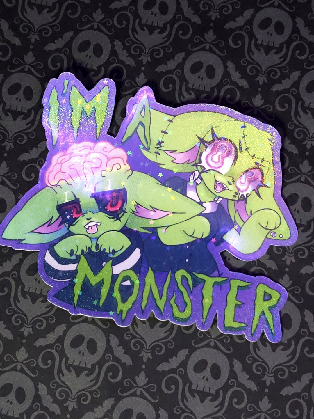 Halloween Neopets I'm A Monster Large Sticker - Etsy