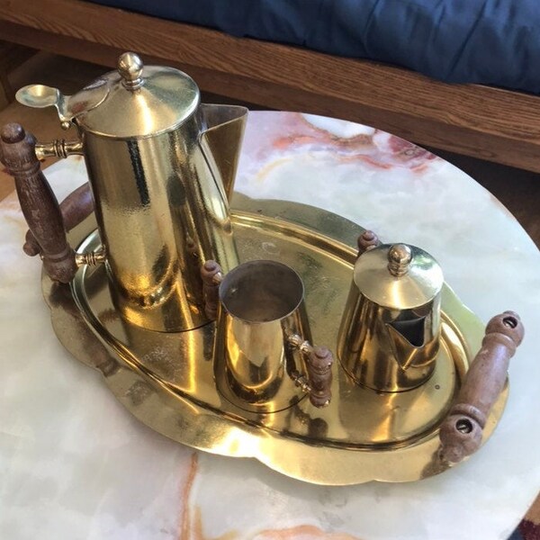 Brass Tea Set - Etsy