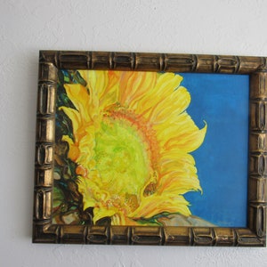 Original Signed Sunflower Painting Acrylic - Etsy