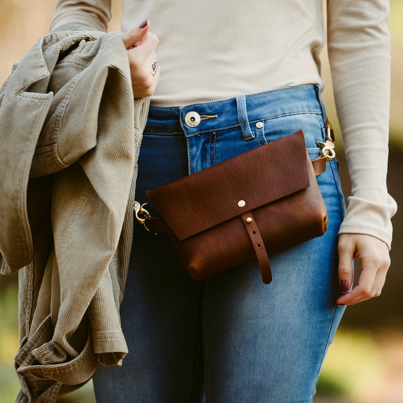 Leather Hip Bag - Etsy