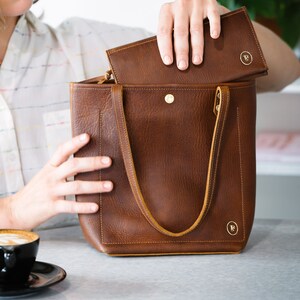 Leather Purse With Interior Zipper Pocket and Brass Snap Closure - Etsy