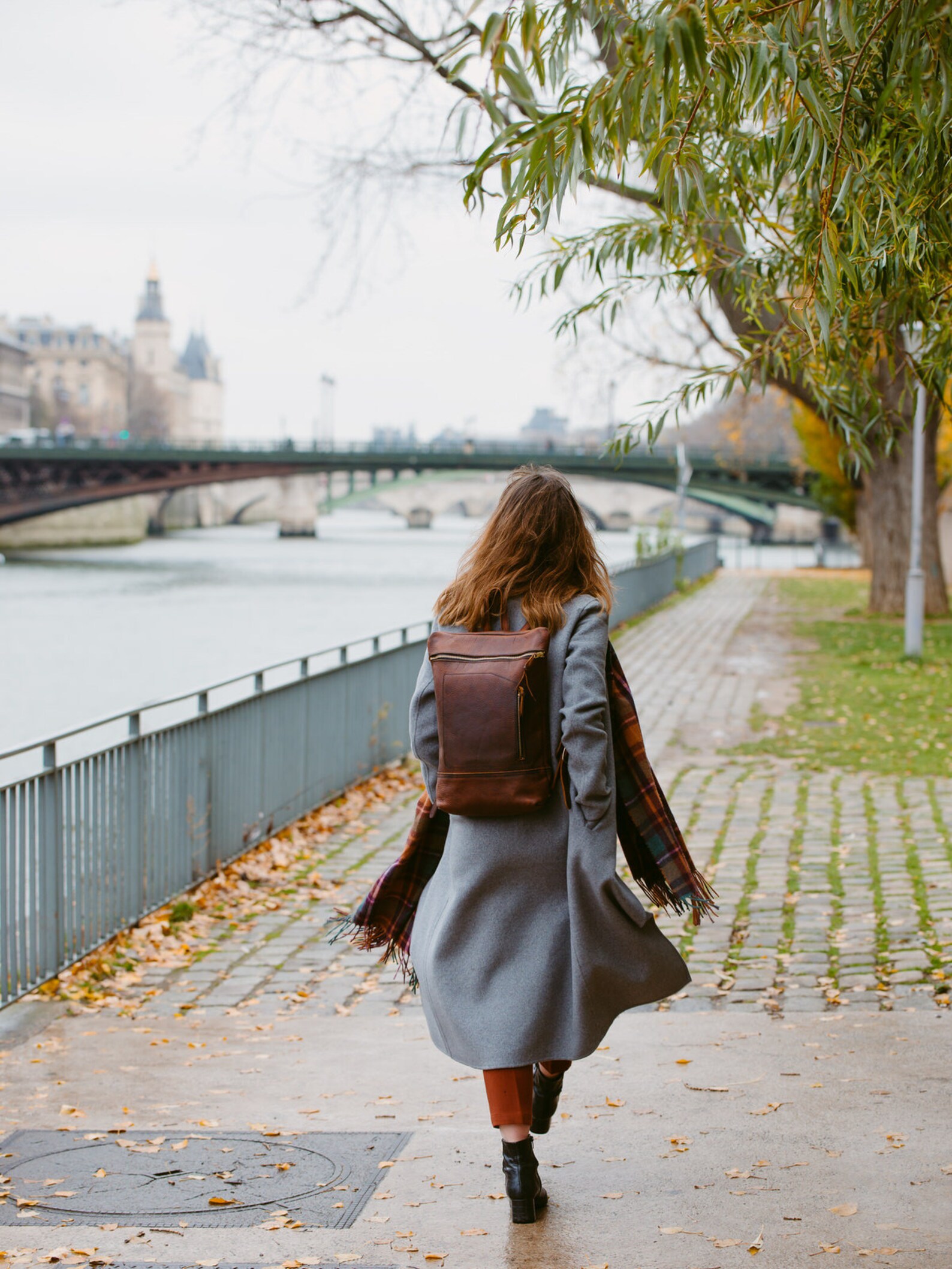 Leather Daypack City Backpack in Rustic Red Kodiak | Etsy