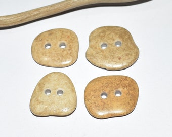 Large Stone Buttons 28-35mm 6 Pcs Big Raw Rock Buttons Knitting Buttons ...