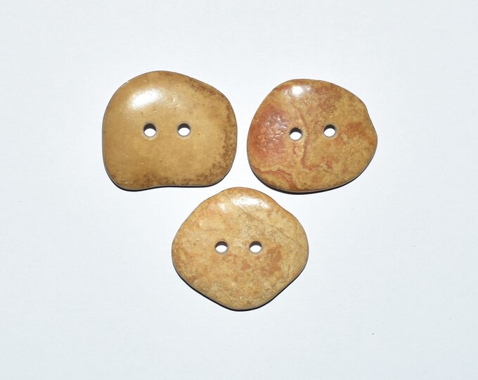 Large Stone Buttons 28-35mm 6 Pcs Big Raw Rock Buttons Knitting Buttons ...