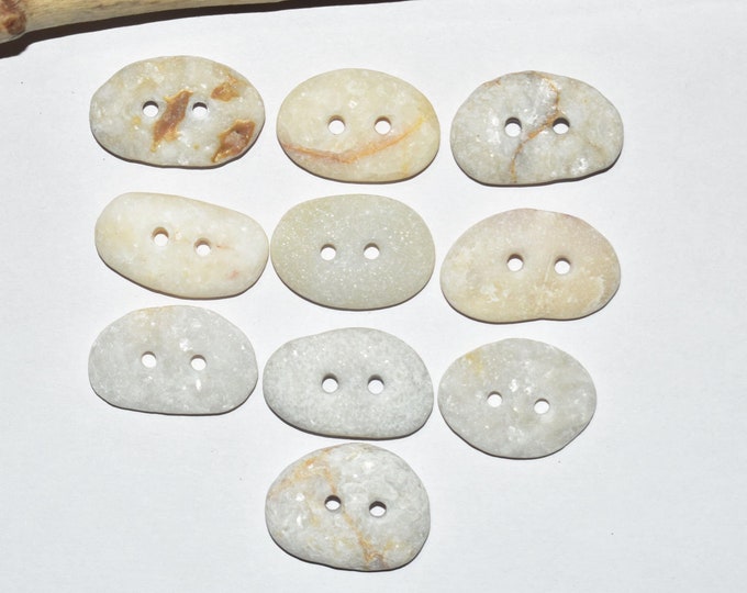 Large Stone Buttons 28-35mm 6 Pcs Big Raw Rock Buttons Knitting Buttons ...