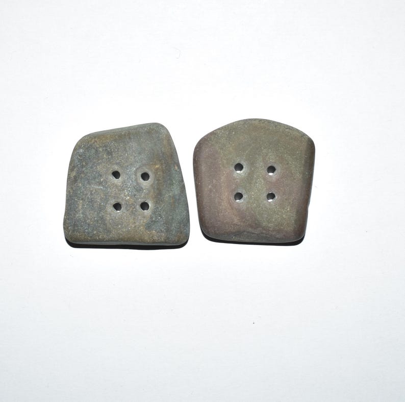 Large Natural Stone Buttons 1.18" Real Rock Button Big Organic Knitting ...