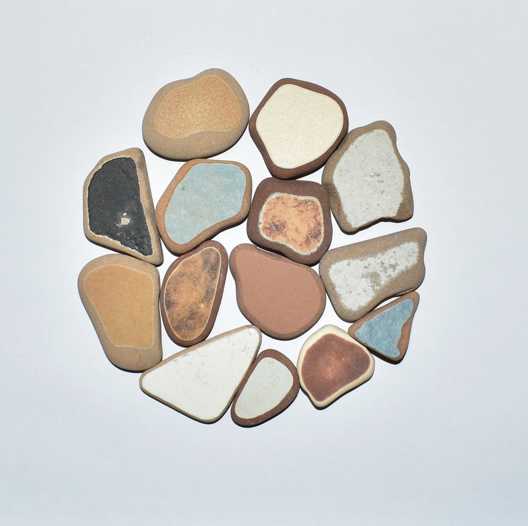 Genuine Sea Pottery 24-43mm Large Beach Pottery Real Sea Pottery Shards ...