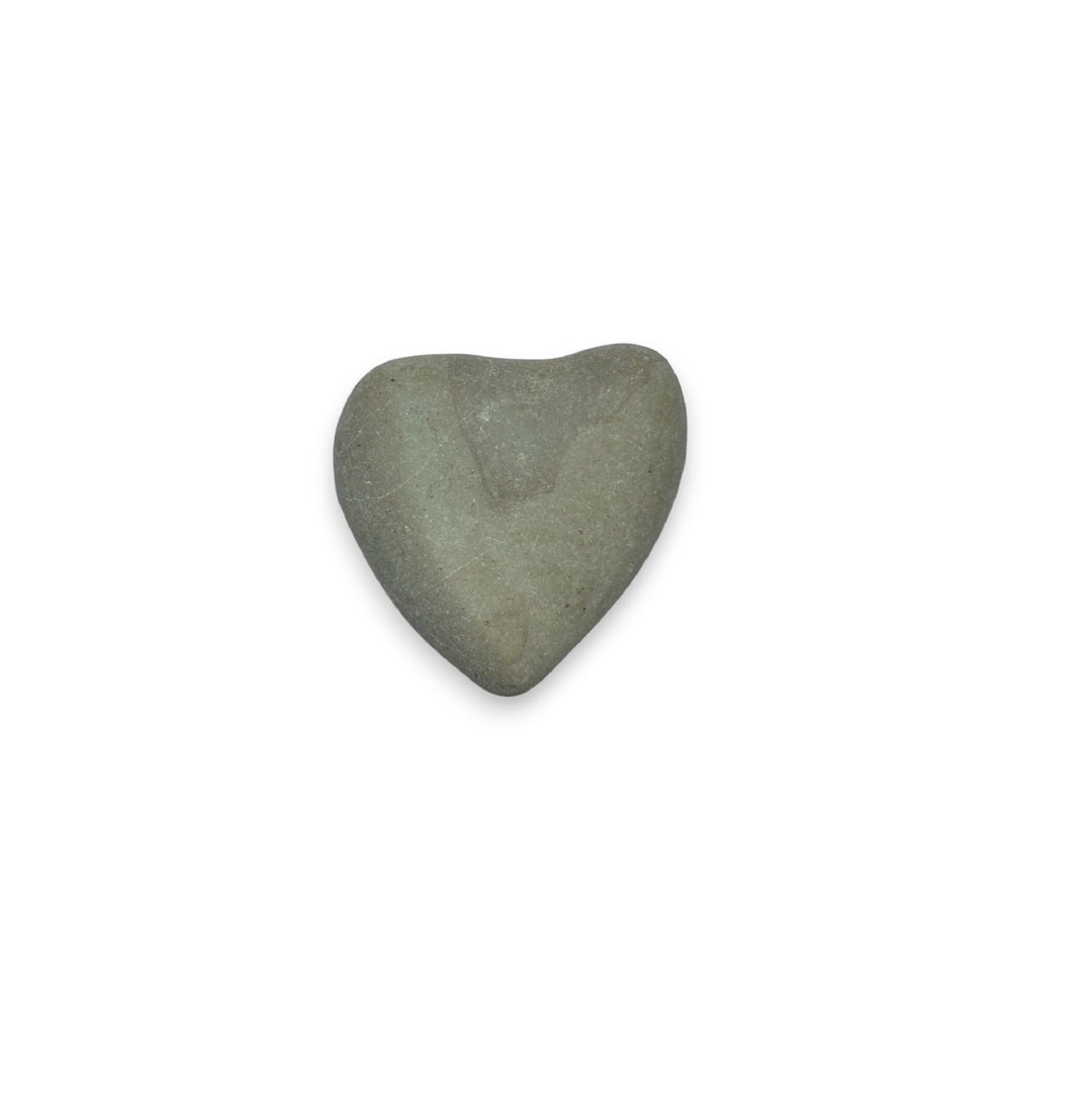 Natural Heart Shaped Stone 1.73" Beautiful Heart Beach Stone - Love ...