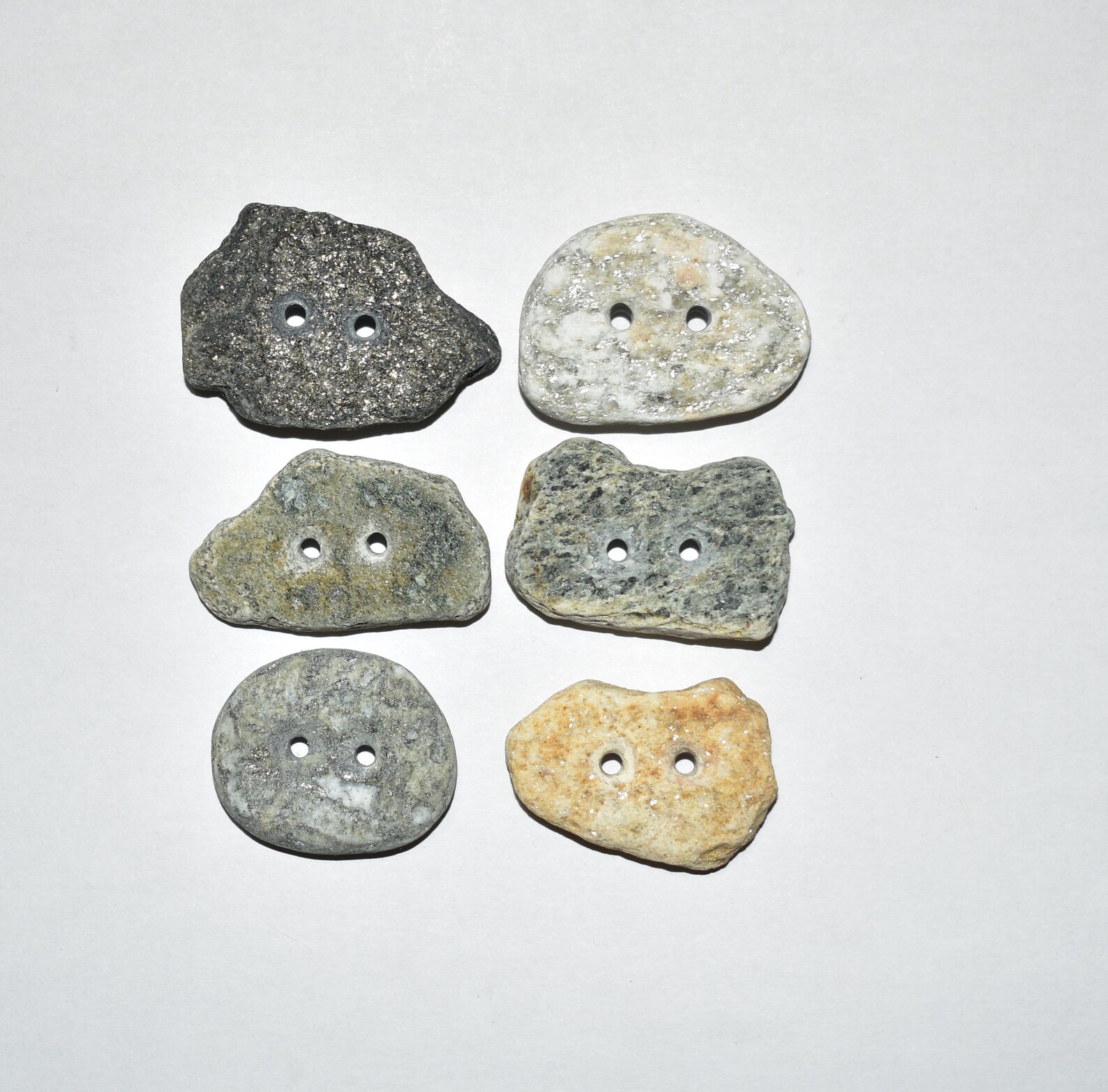 Large Stone Buttons 28-35mm 6 Pcs Big Raw Rock Buttons Knitting Buttons ...