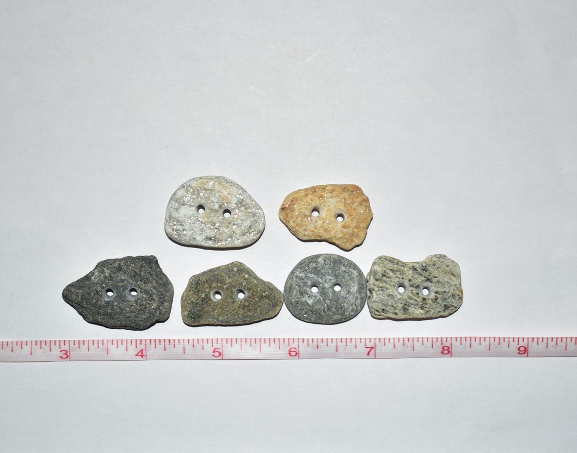 Large Stone Buttons 28-35mm 6 Pcs Big Raw Rock Buttons Knitting Buttons ...