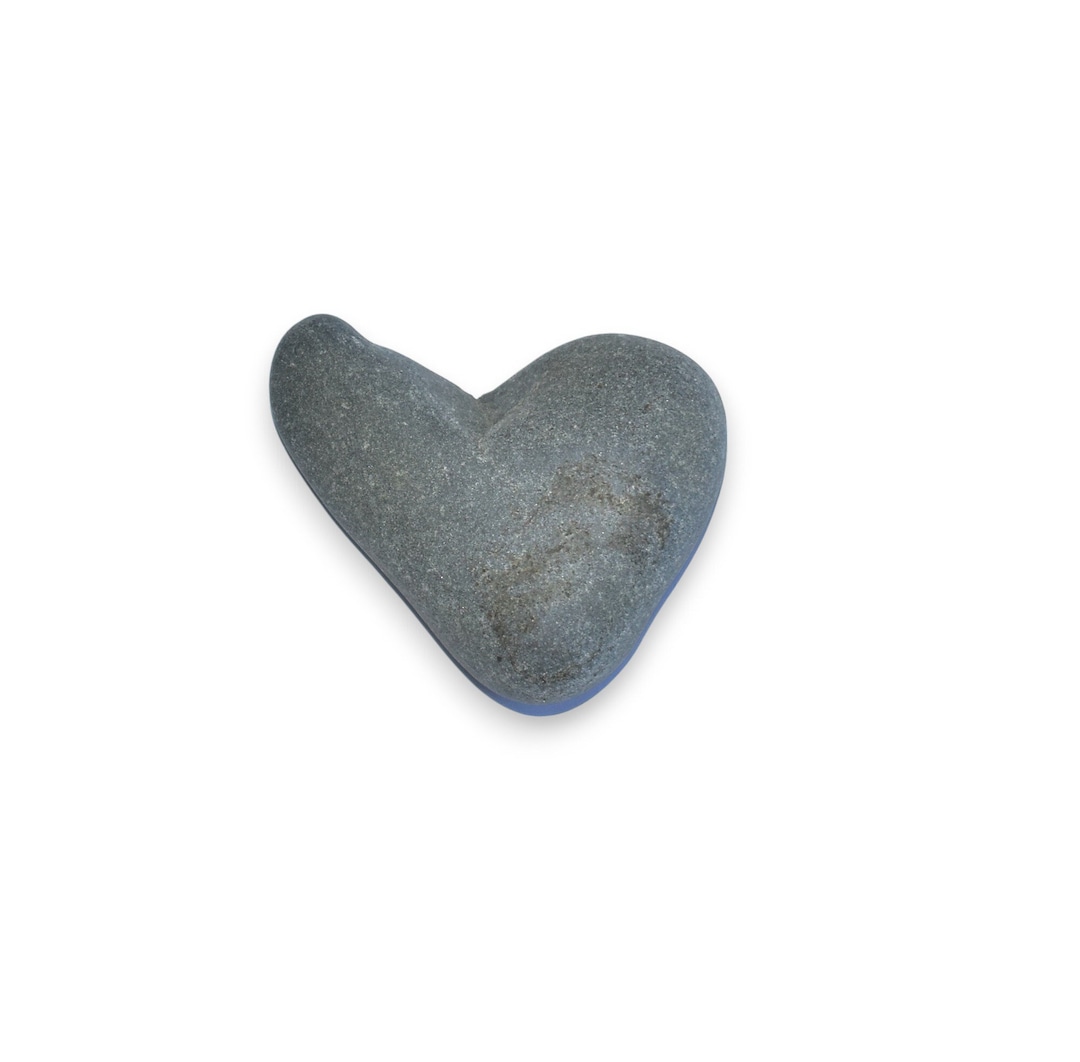 Perfectly Shaped Heart Stone 2.5" Genuine Heart Shaped Stone Natural ...