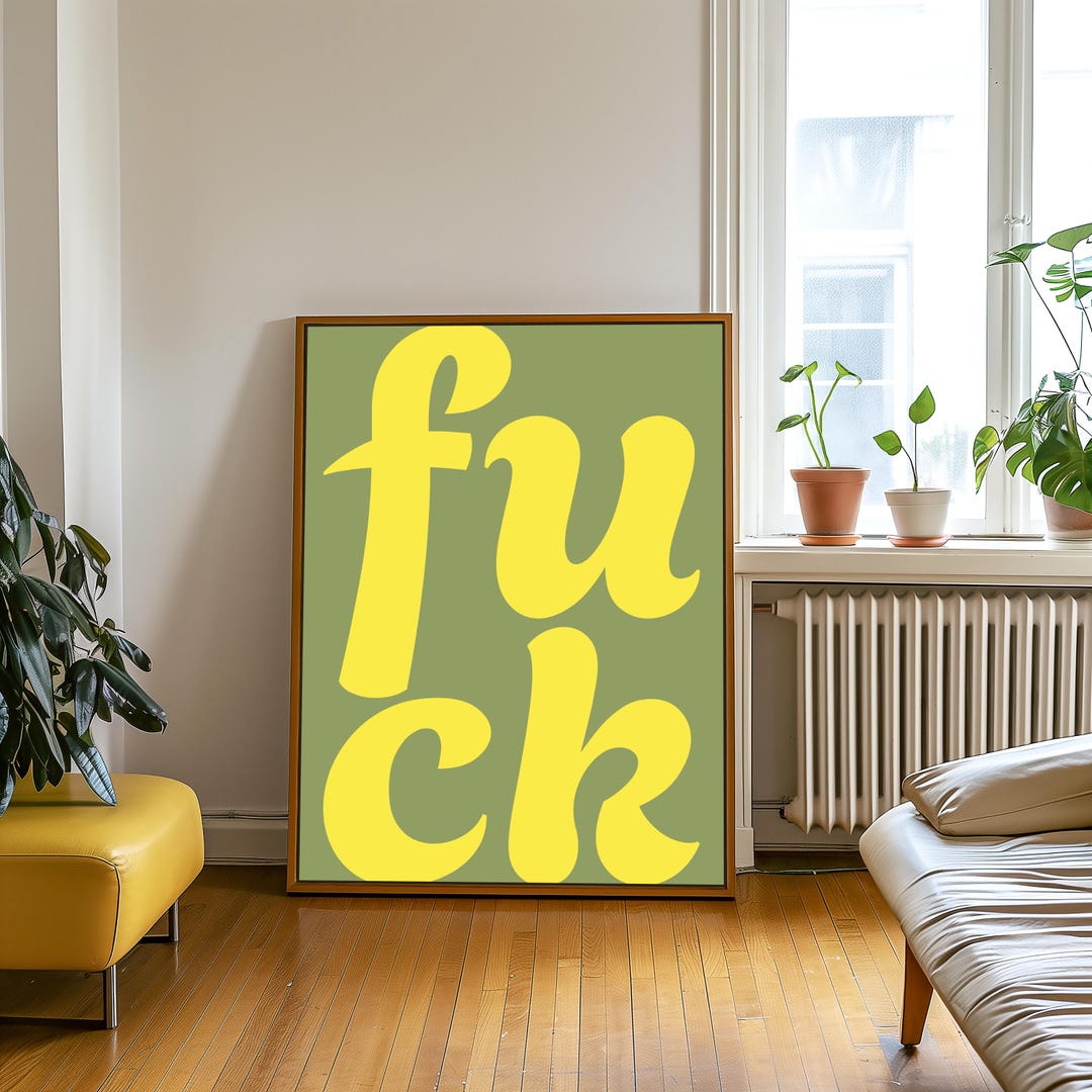 Fuck: Gen-z Art, Modern Artwork, Typography Wall Print, Wall Art ...