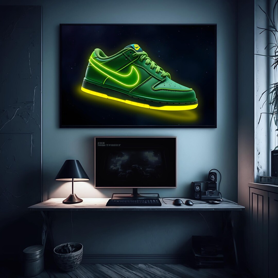 Nike Dunk Low Shoe Wall Art Print Sneakerhead Room Decor Modern ...