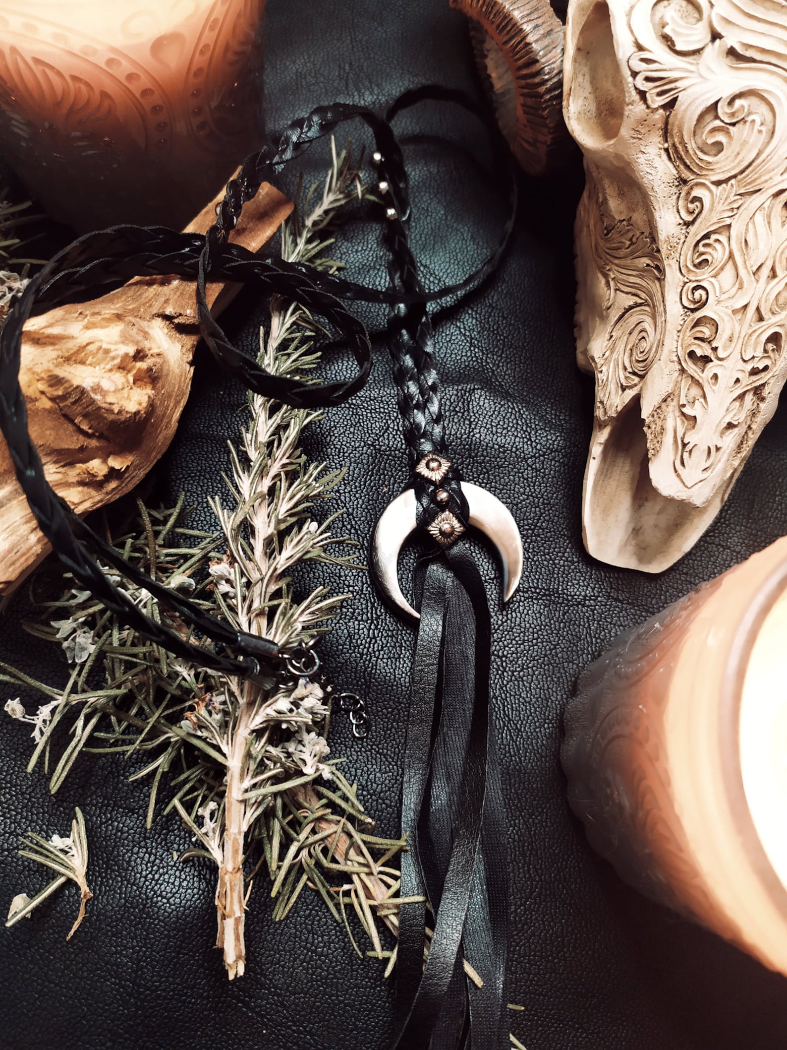 LUNA NECKLACE White Witch Amulet | Etsy