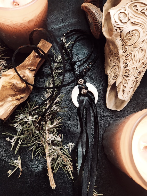 LUNA NECKLACE White Witch Amulet | Etsy