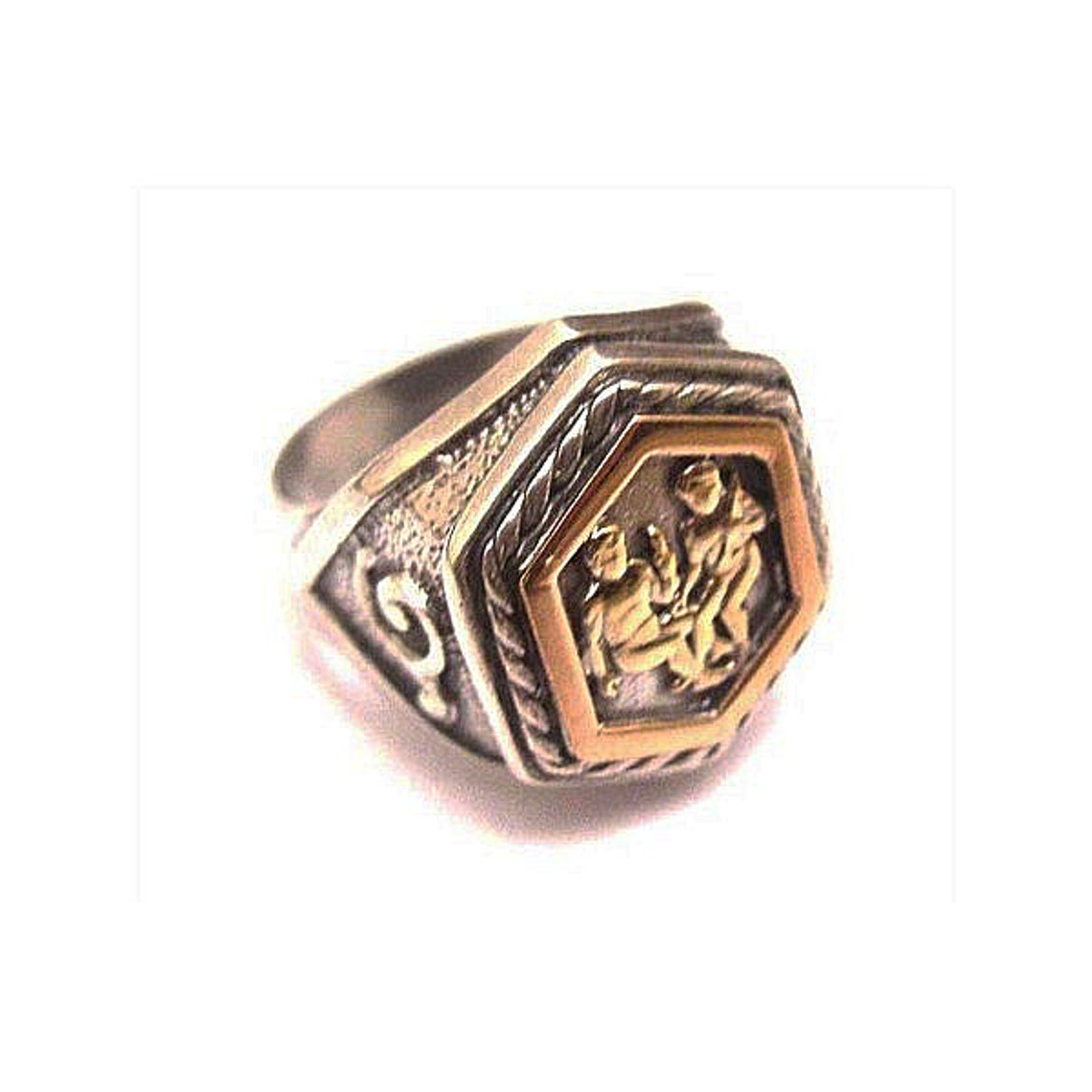 Zodiac Ring Sterling Silver Signet Ring Men Zodiac Ring With | Etsy