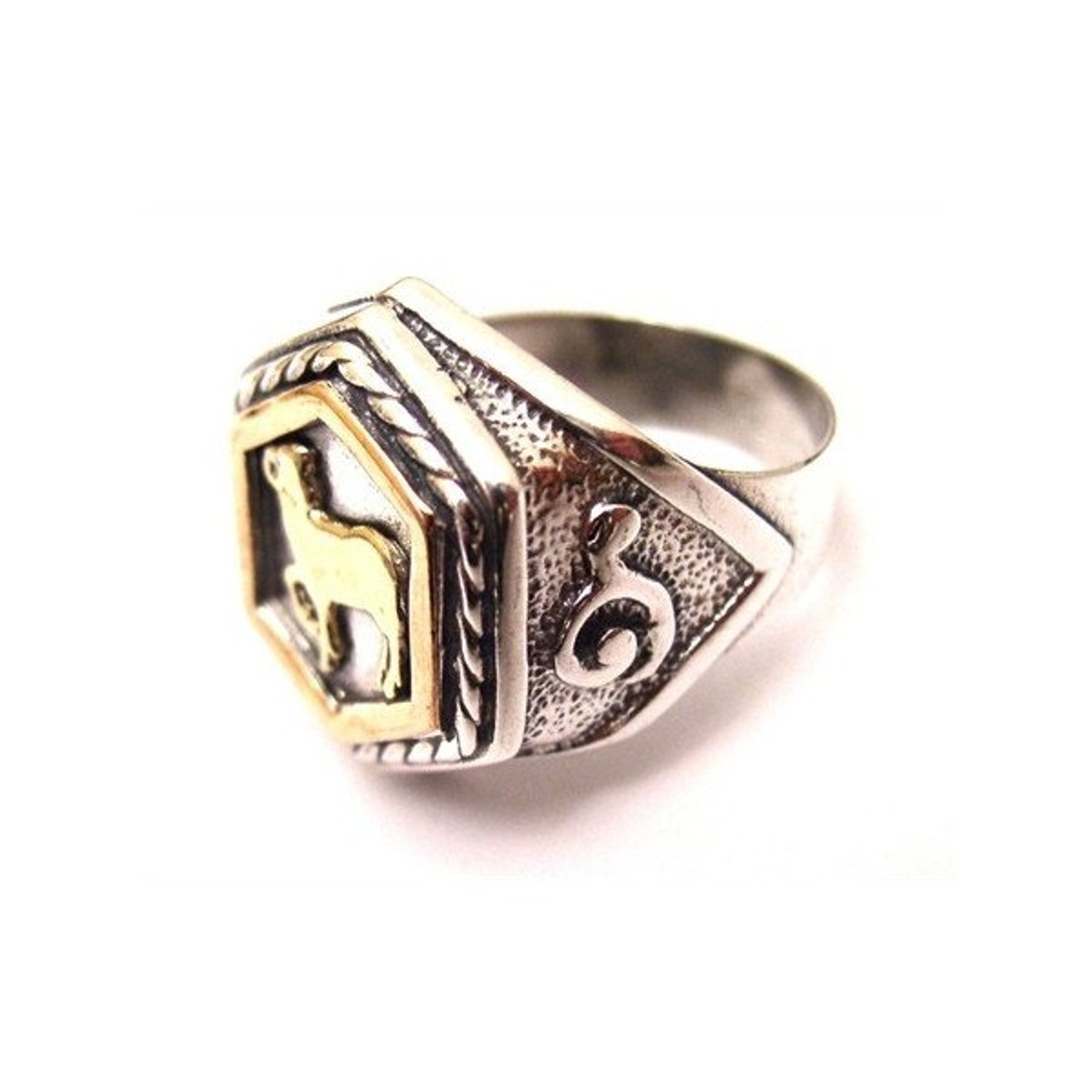 Zodiac Ring Scorpio Signet Ring Silver Signet Zodiac Ring Scorpion Ring ...