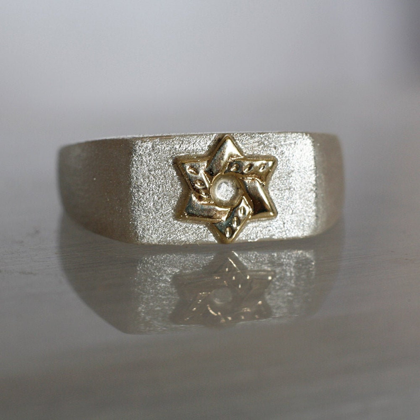 Star of David Ring Men Signet Ring Women Jewish Star Ring - Etsy