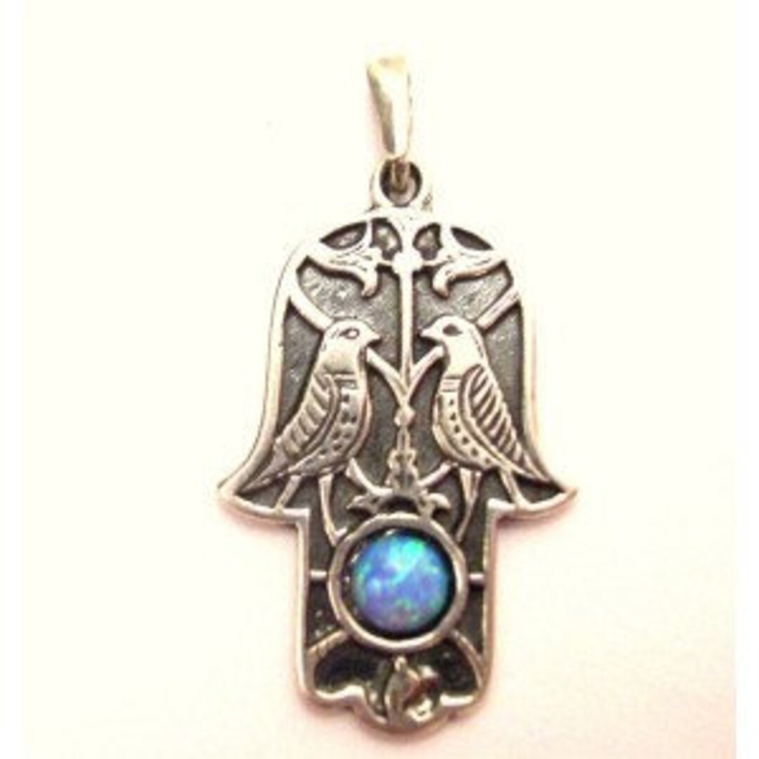 Spiritual Hamsa Necklace, Khamsa Hand of Protection Jewelry, Silver ...