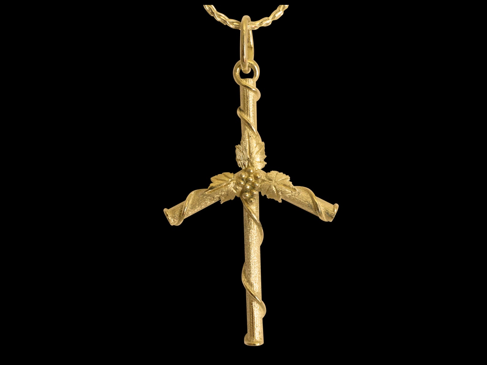 Grapevine Cross Necklace Christian Cross Pendant Small - Etsy