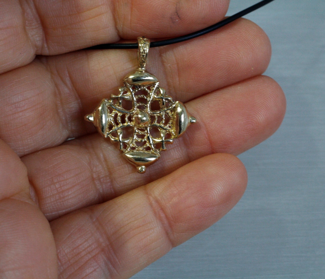 Gold Jerusalem Cross Necklace for Men or Women Talisman - Etsy