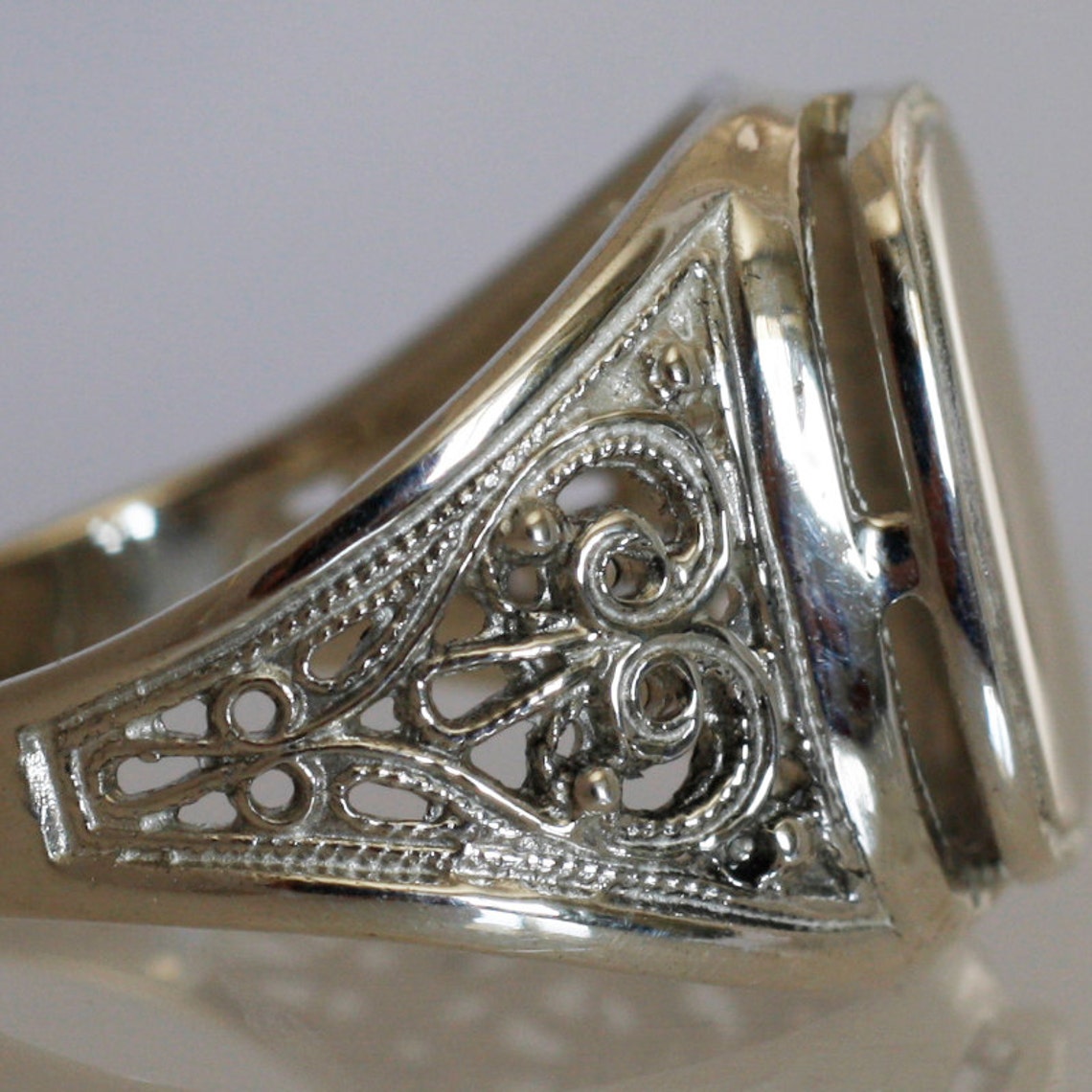 Religious Jewelry Rings Cross Signet Ring Christian Signet Ring Mens ...