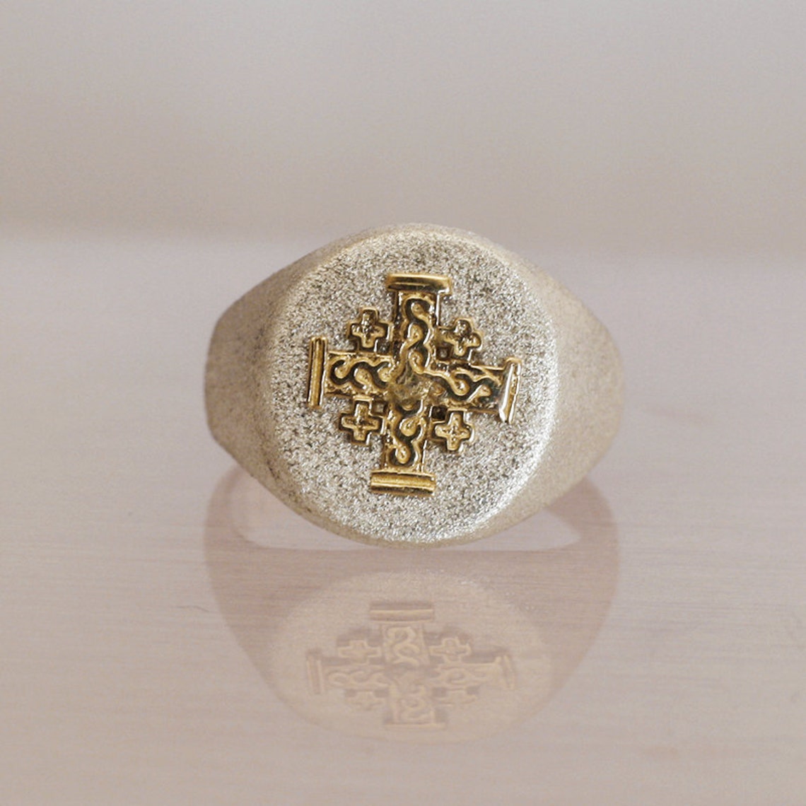 Cross Signet Ring Men Jerusalem Cross Ring Ring Cross Men | Etsy