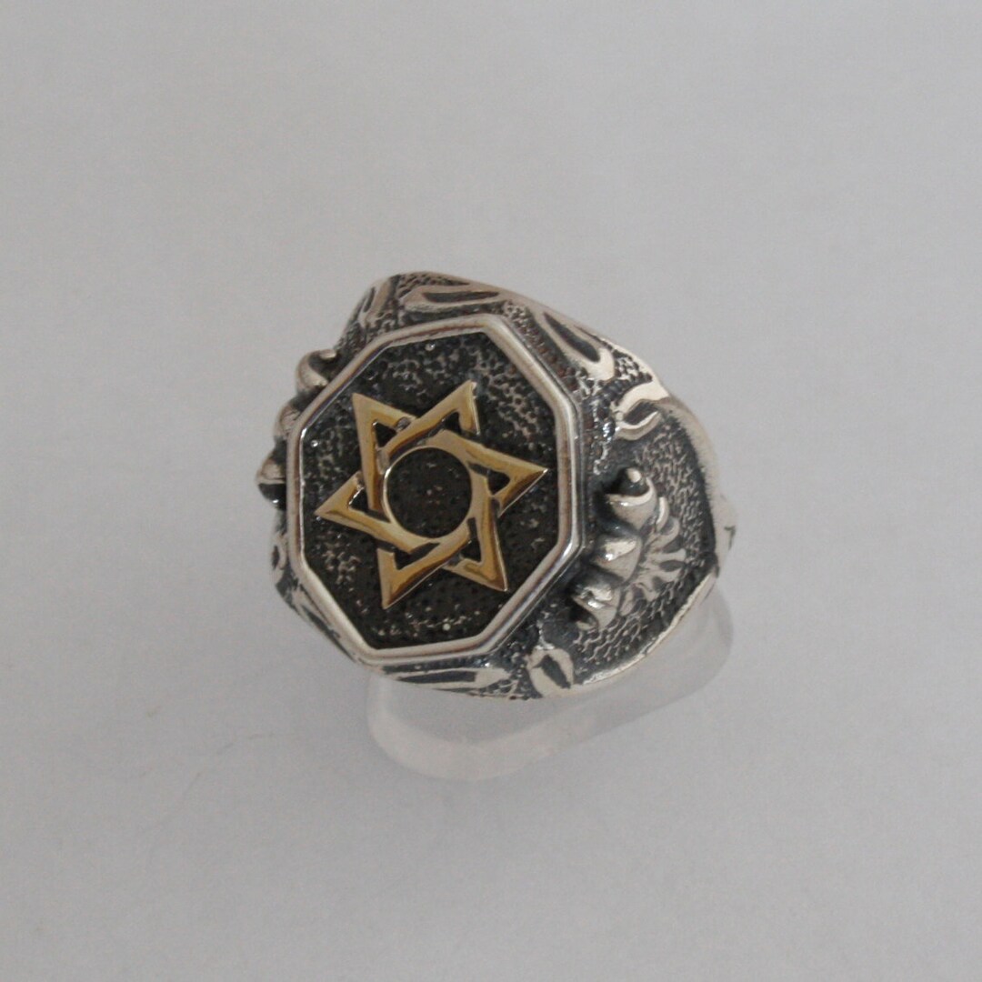 Vintage Star of David for Men ,massive Signet Ring, Decorated With ...