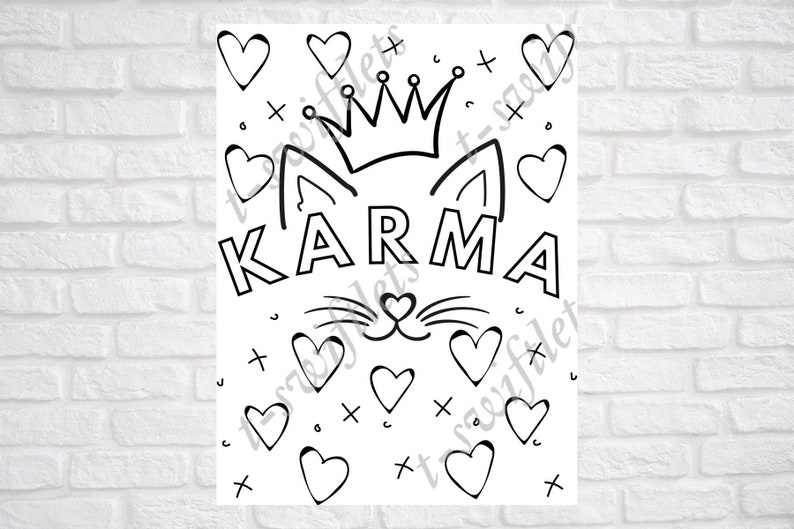 Karma-taylor Swift Coloring Page - Etsy