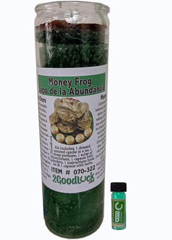 Money Frog Dressed Candle Kit Sapo Para La Abundancia | Etsy