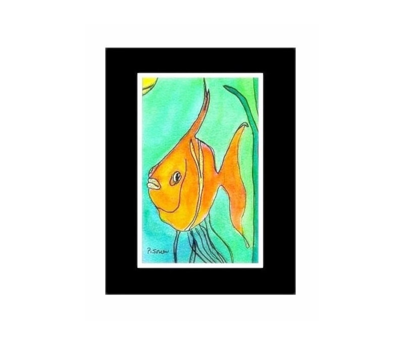 Tropical Fish Original Pen & Ink Watercolor Painting - Etsy